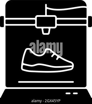 Running shoes vector solid icon. Fitness, sport and gym sign. Graph ...