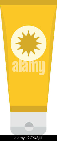 Sunscreen tube icon, flat style Stock Vector Image & Art - Alamy