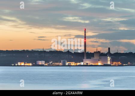 Aghada, Cork, Ireland. 04th October, 2021. Dawn begins to break over ...