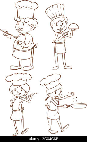 A simple sketch of a female chef Stock Vector Image & Art - Alamy