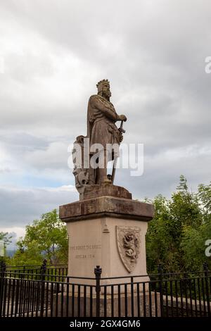 Robert the bruce stone monument in Galloway park on the borderlands of ...