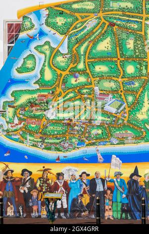 England, Hampshire, Portsmouth, Southsea, The Strand City Map Mural by ...