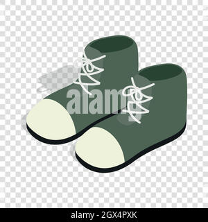 Pair of green boots isometric icon Stock Vector Image & Art - Alamy