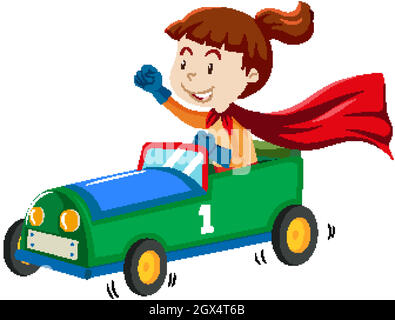Cute cartoon car isolated on white background. Vector illustration ...