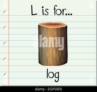 Flashcard letter L is for log Stock Vector Image & Art - Alamy