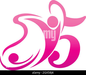 Number 8 butterfly and success human icon logo design illustration ...