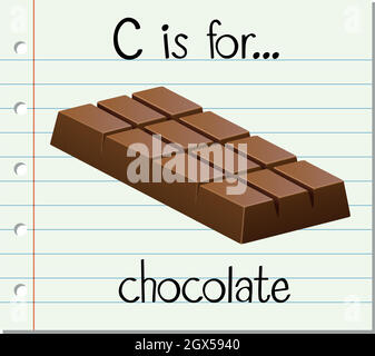 Flashcard letter C is for chocolate illustration Stock Vector Image ...