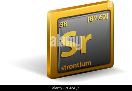 Strontium symbol. Chemical element of the periodic table. Vector stock illustration Stock Vector ...