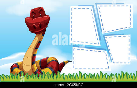 Snake border frame template illustration Stock Vector Image & Art - Alamy