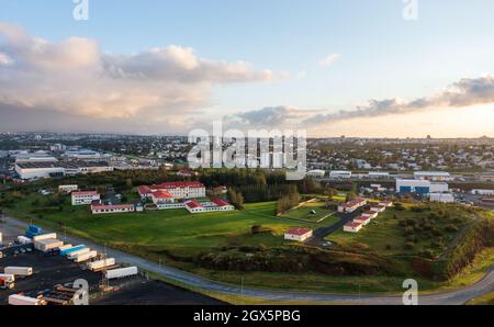 Aerial view of Iceland's mental hospital in Reykjavik Stock Photo - Alamy