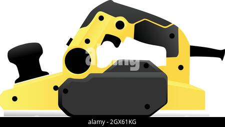 Electric planer repair tool outline vector illustration isolated Stock ...