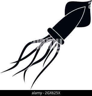 Octopus cartoon icon. Simple style sea products restaurant big sale ...