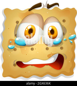Sad face cracker Stock Photo - Alamy