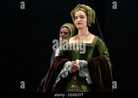 l-r: Jo Herbert (Jane, Lady Rochford), Aurora Dawson-Hunte (Elizabeth ...