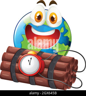 cartoon bomb with face Stock Vector Image & Art - Alamy