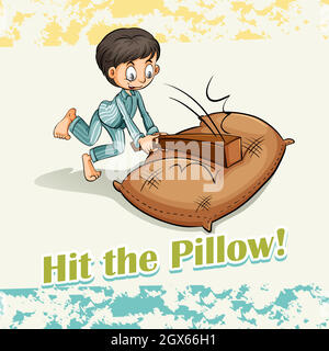 Idiom hit the pillow Stock Vector Image & Art - Alamy
