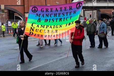 Manchester, UK. Sunday 3rd October, 2021. March and rally to protest ...