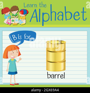 Flashcard letter B is for barrel illustration Stock Vector Image & Art ...