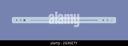 Minimized video player bar or audio player control panel Stock Vector ...