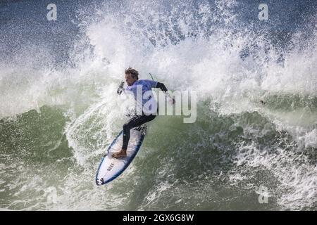 Josh Burke from Barbados competes during the Round of 96 of the MEO ...