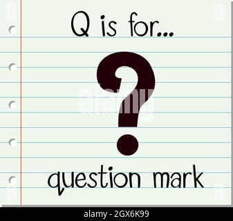 Flashcard letter Q is for question mark illustration Stock Vector Image ...