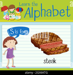 Flashcard alphabet B is for beef Stock Vector Image & Art - Alamy