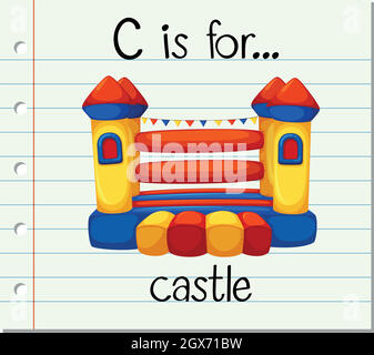 Flashcard letter C is for castle Stock Vector Image & Art - Alamy
