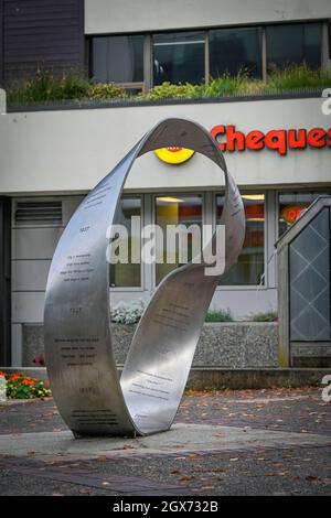 Continuum, stainless steel Mobius sculpture, by Katherine Kerr, Civic ...