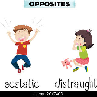 Opposite Word education flashcard illustration Stock Vector Image & Art ...