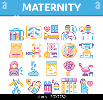 Maternity icons set Stock Vector Image & Art - Alamy