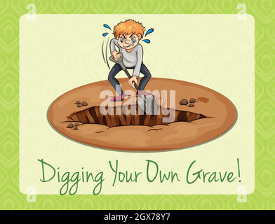 Digging your own grave Stock Vector Image & Art - Alamy