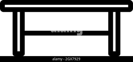 Coffee Table Icon. Editable Bold Outline With Color Fill Design. Vector ...