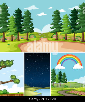 park setting cartoon Stock Vector Image & Art - Alamy