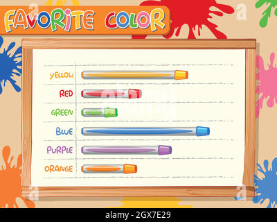 A chart of favorite color Stock Vector Image & Art - Alamy