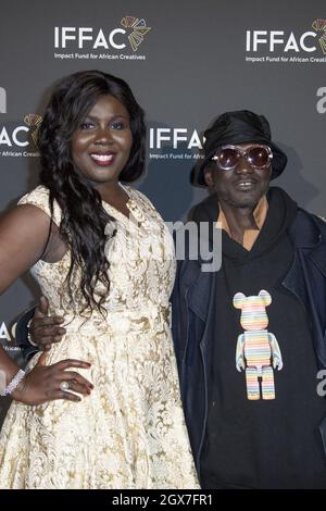 Roberta Annan and Jenke Ahmed Tailly attending the IFAAC Party as part ...