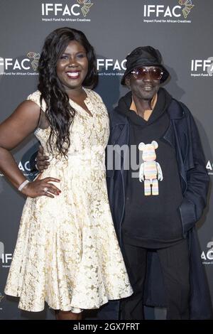 Roberta Annan and Jenke Ahmed Tailly attending the IFAAC Party as part ...