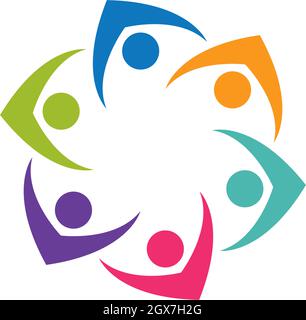 Community group logo, network and social icon vector Stock Vector Image ...