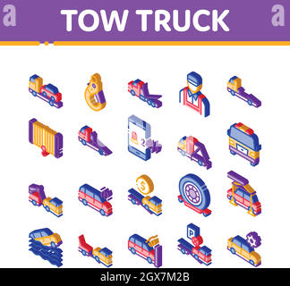 Truck icons set vector color Stock Vector Image & Art - Alamy