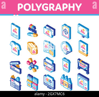 Printing color icons set. Polygraphy and typography. Digital image, printers, cmyk color model ...