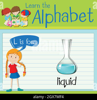 Flashcard letter L is for liquid illustration Stock Vector Image & Art ...