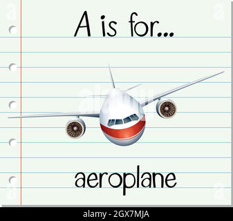 Flashcard letter A is for aeroplane Stock Vector Image & Art - Alamy