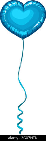 Picture of blue love balloon cartoon character with angry face Stock ...