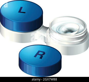 Medical illustration - Contact lenses, correct and misuse icons set ...