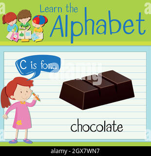 Flashcard letter C is for chocolate bar Stock Vector Image & Art - Alamy