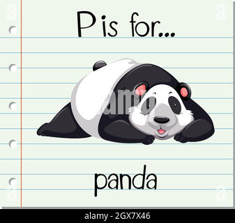 Flashcard letter P is for panda Stock Vector Image & Art - Alamy