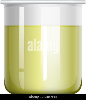 Yellow liquid in glass beaker Stock Vector Image & Art - Alamy