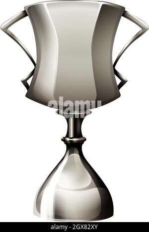 Silver trophy clipart, object illustration vector Stock Vector Image ...