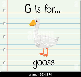 Flashcard letter G is for goose illustration Stock Vector Image & Art ...