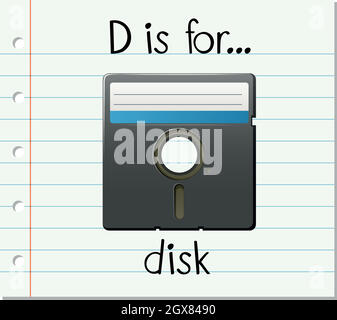 Flashcard letter D is for disk Stock Vector Image & Art - Alamy