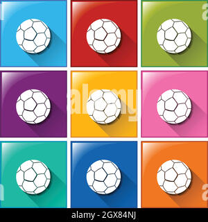 Square buttons with balls Stock Vector Image & Art - Alamy
